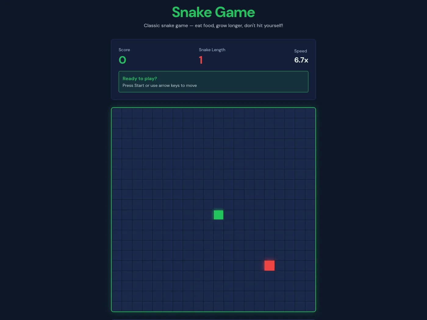 Snake Game Simplified