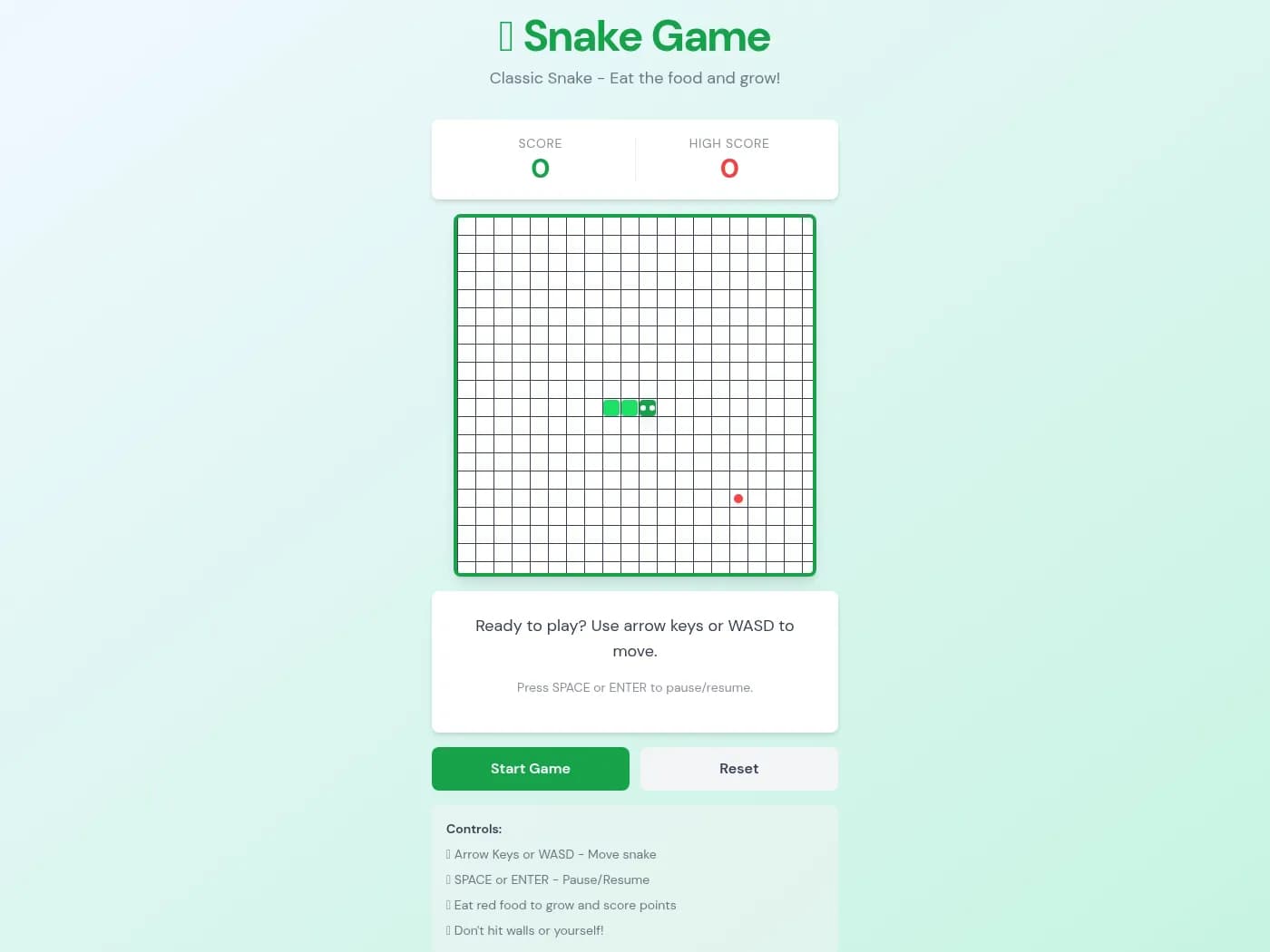 Simple Snake Game