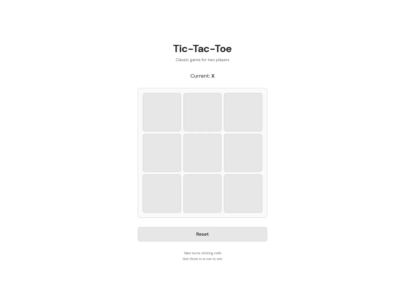 Simple Tic-Tac-Toe
