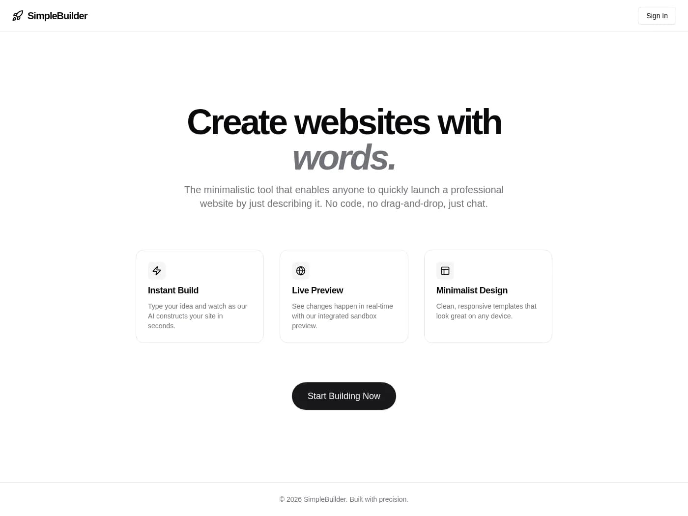 Simple Web Builder