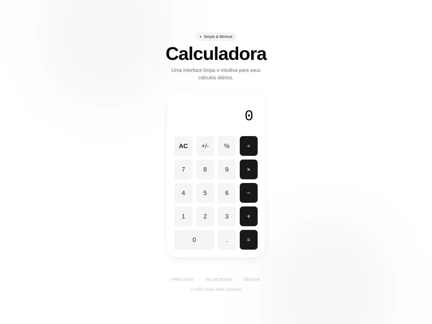 Simple Web Calculator