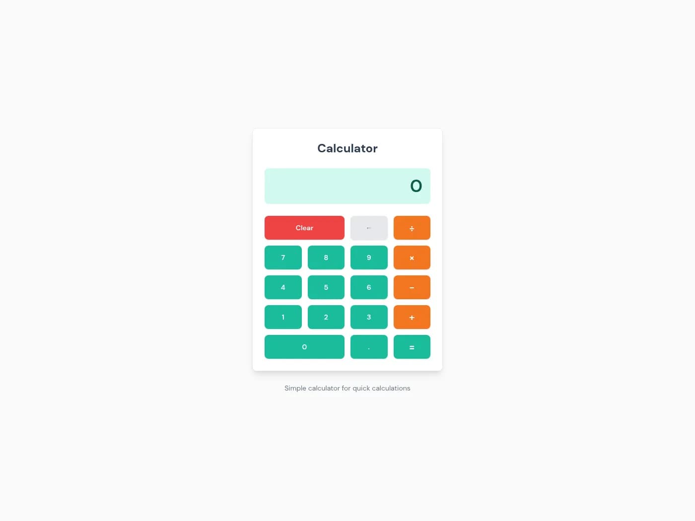 Simple Web Calculator