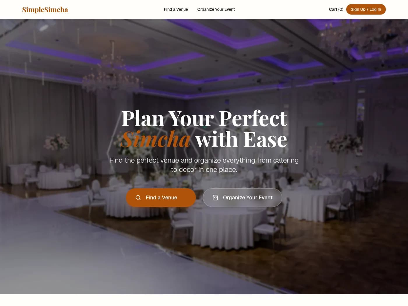 SimpleSimcha Event Planner