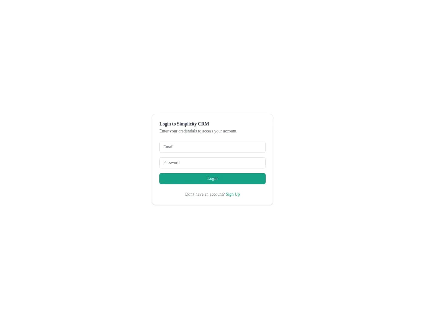 Simplicity CRM