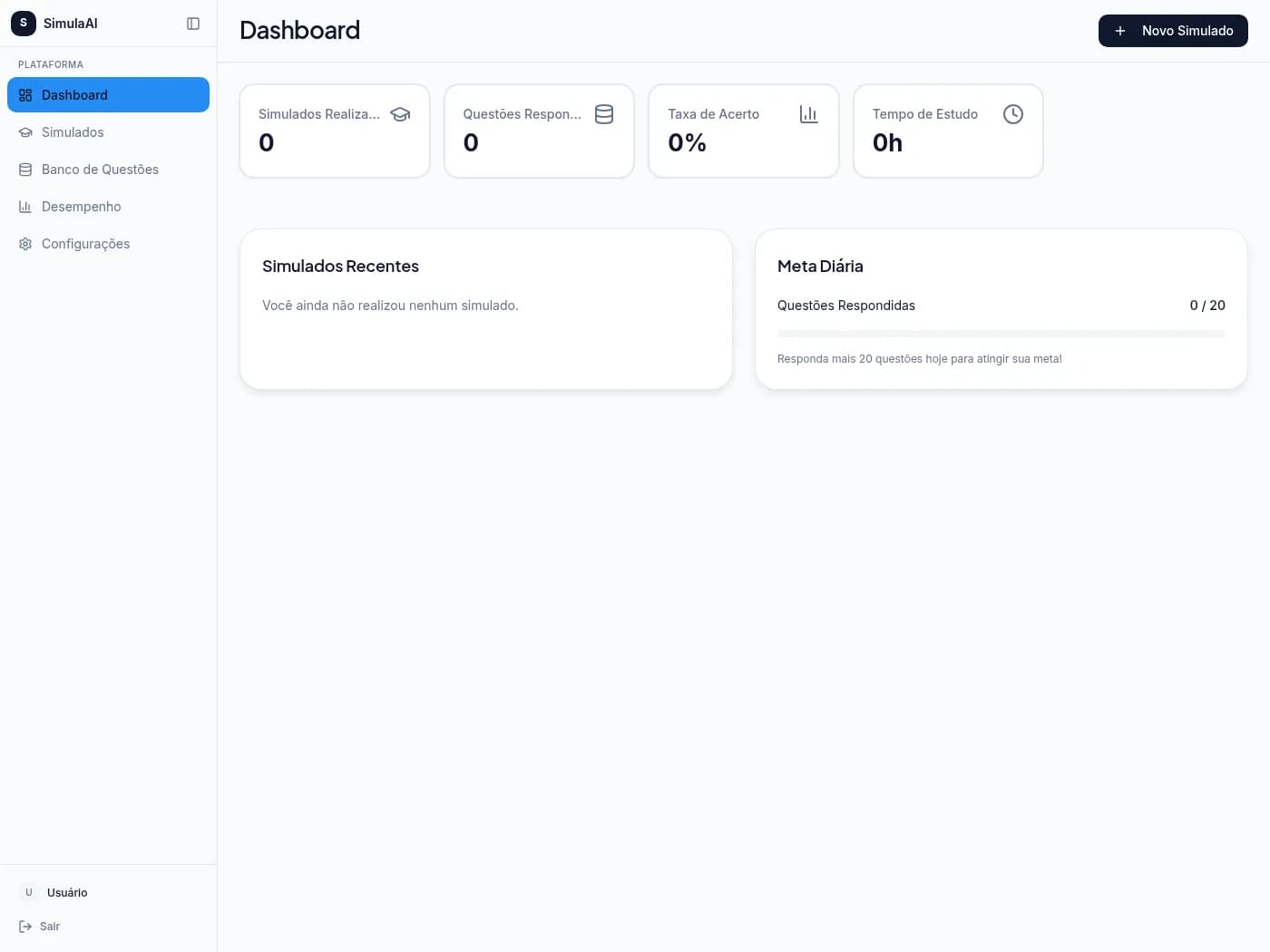 Simulador Inteligente ENEM & Concursos
