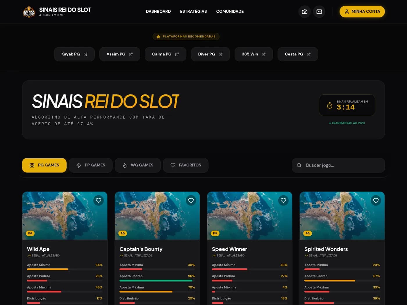Sinais Rei do Slot