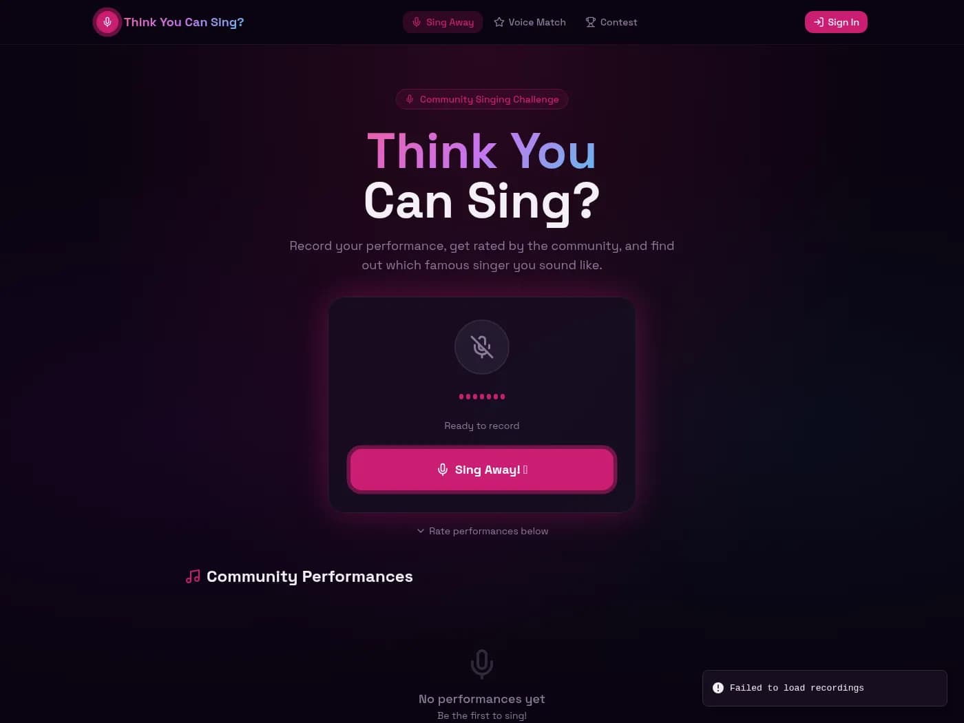SingAway Challenge