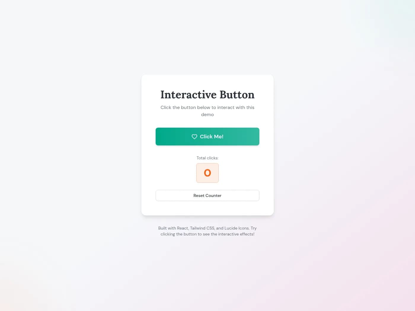 Simple Button Page