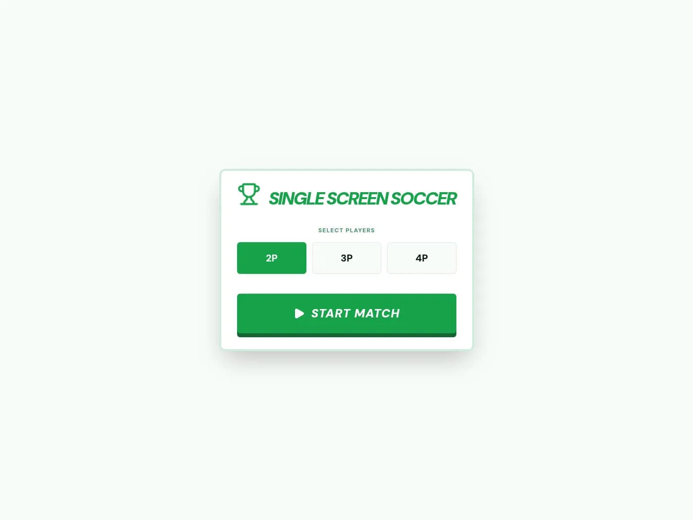 Single Screen Soccer