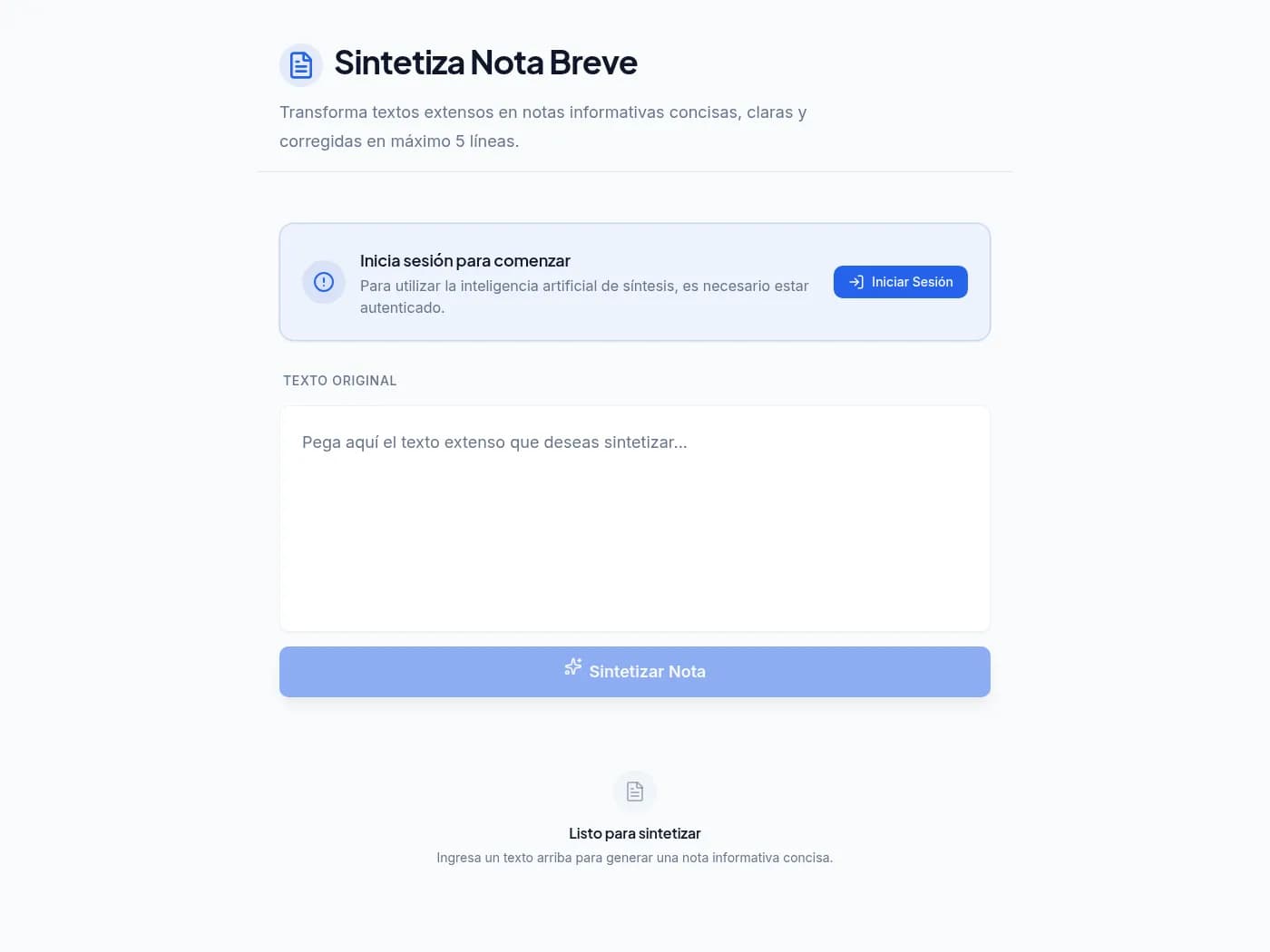 Sintetiza Nota Breve