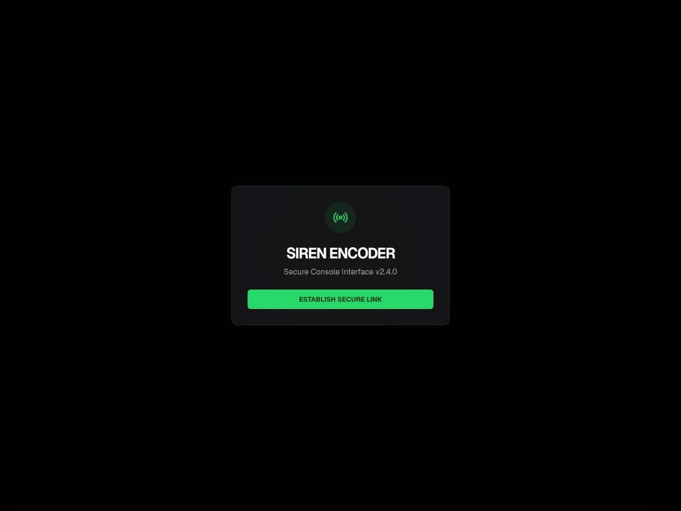 Siren Encoder Console