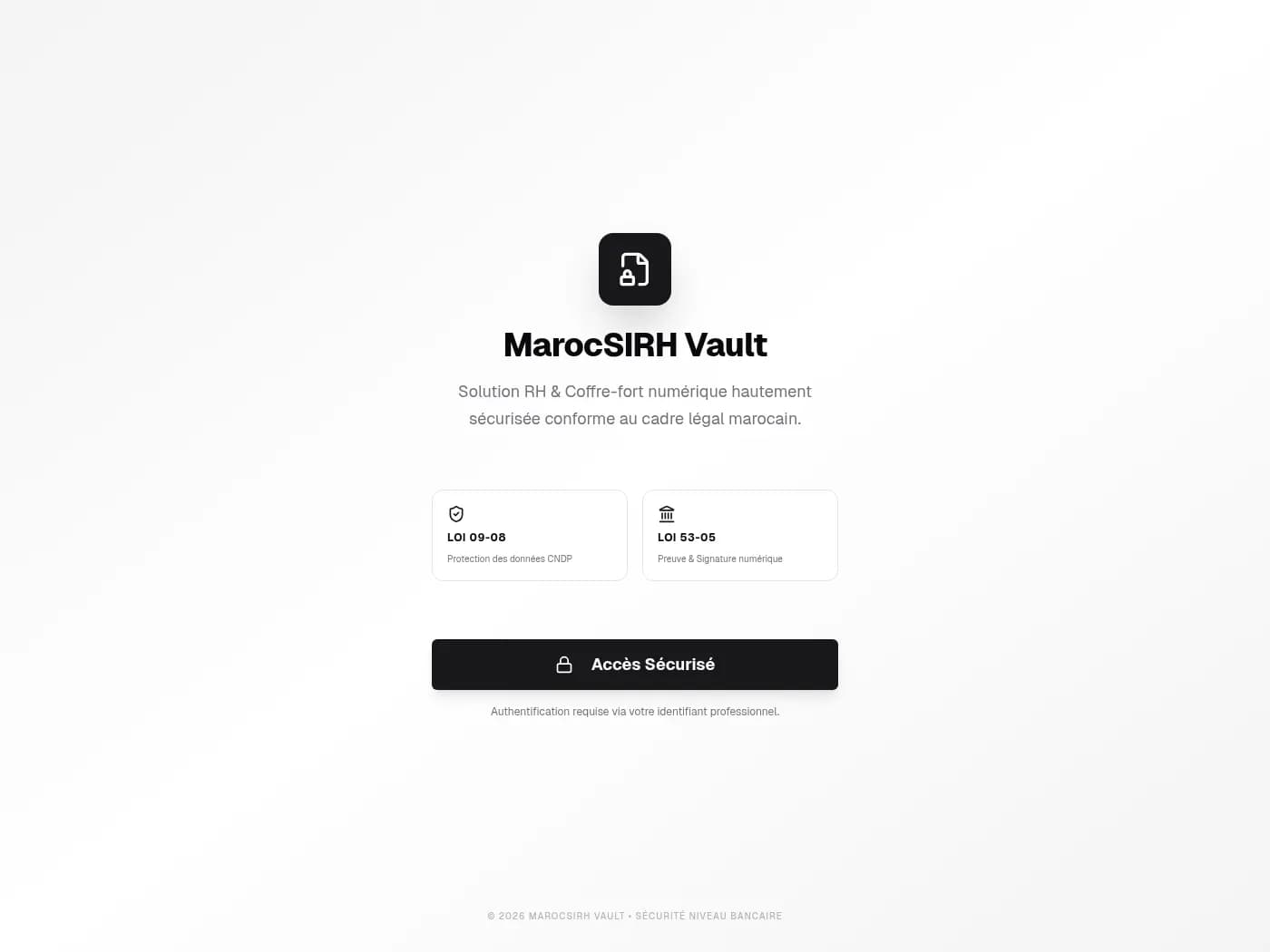 MarocSIRH Vault