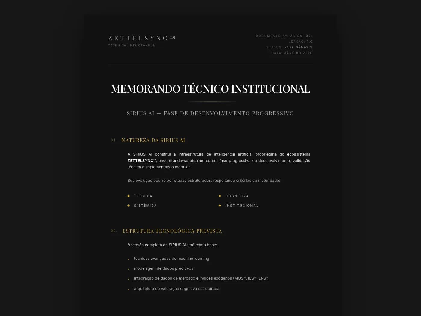 Sirius AI Technical Flyer