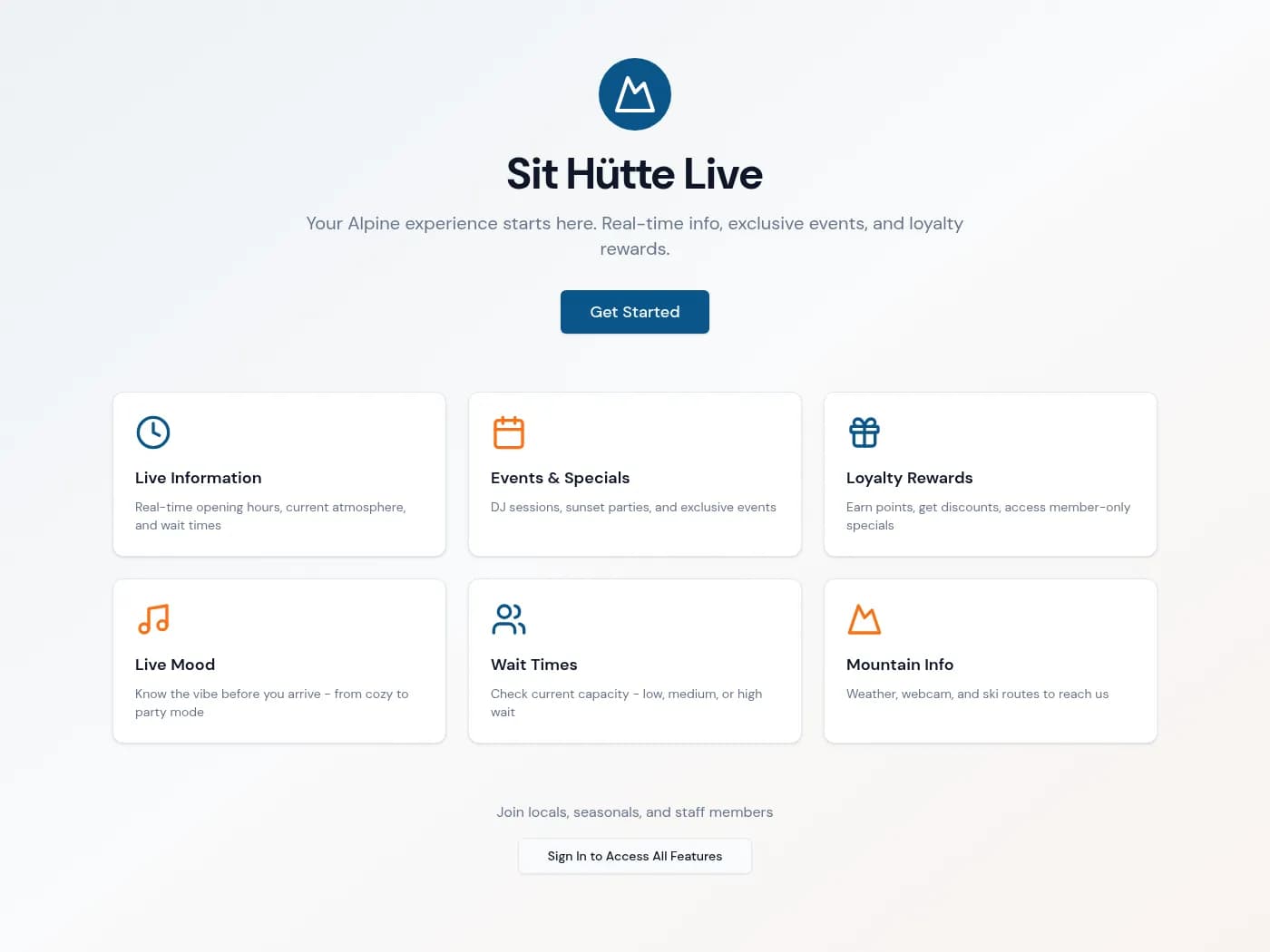 Sit Hütte Live App