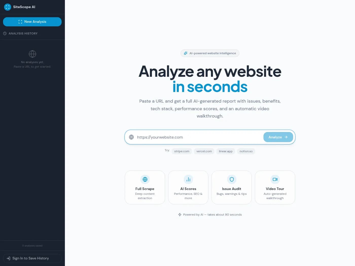 Insightful Site Analyzer