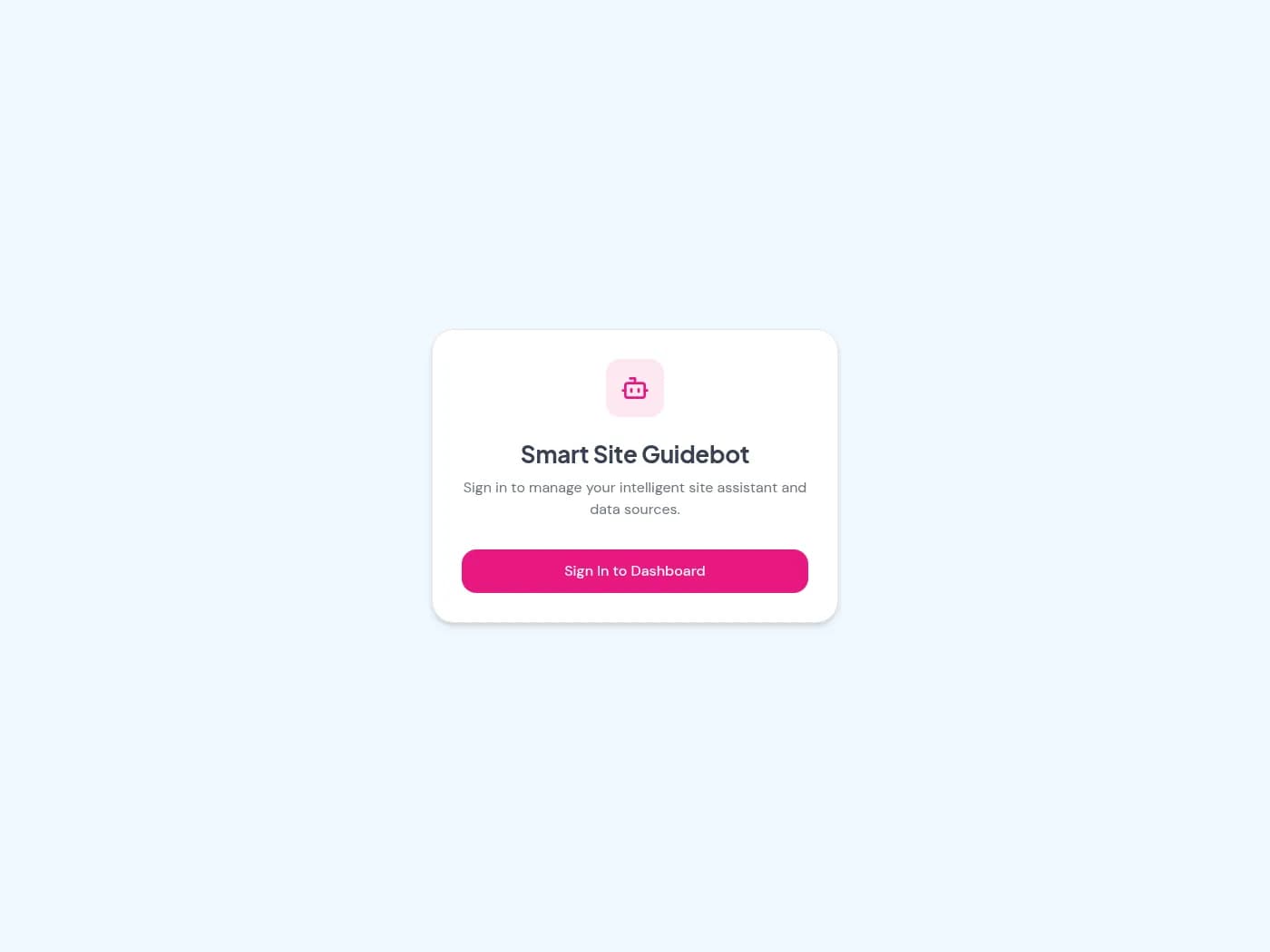 Smart Site Guidebot