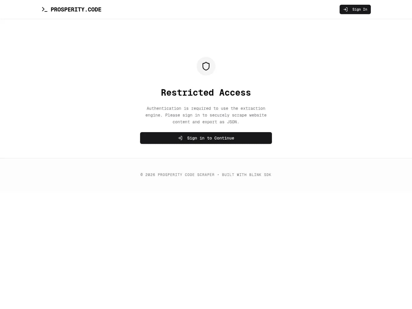 Prosperity Code Scraper