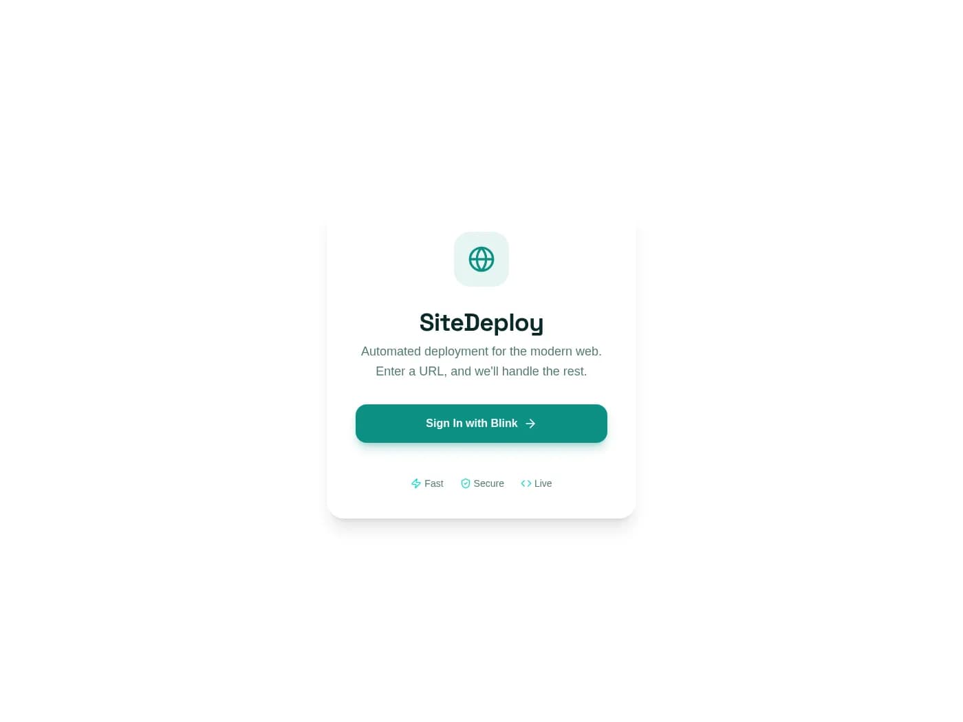 SiteDeploy Dashboard