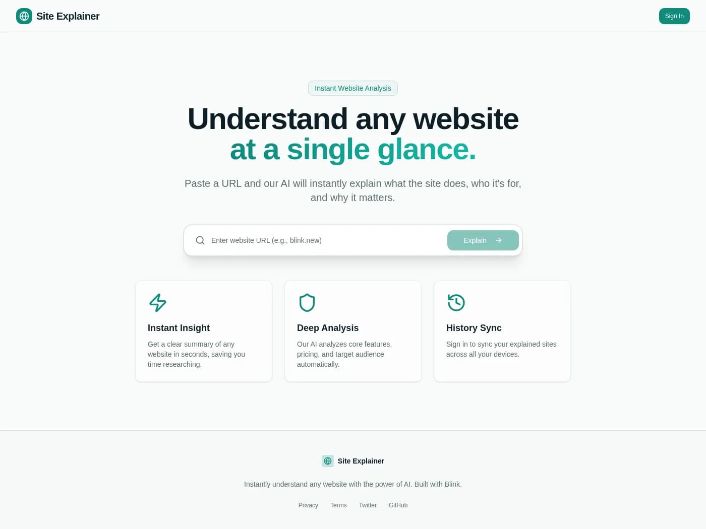 Site Explainer