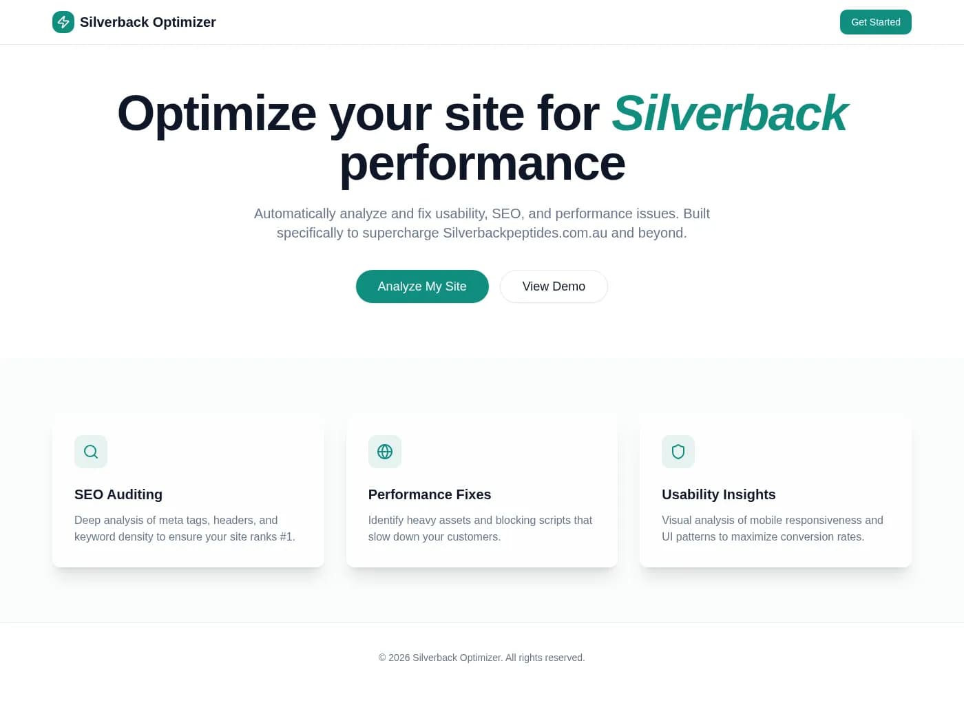 SilverbackPEP Site Optimizer