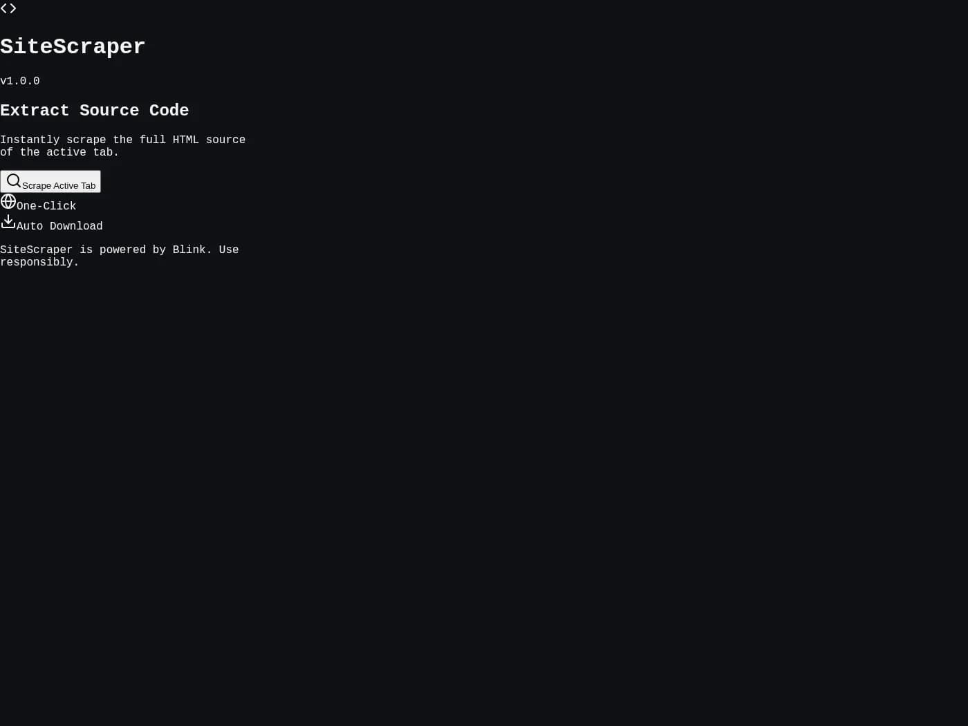 SiteScraper Extension