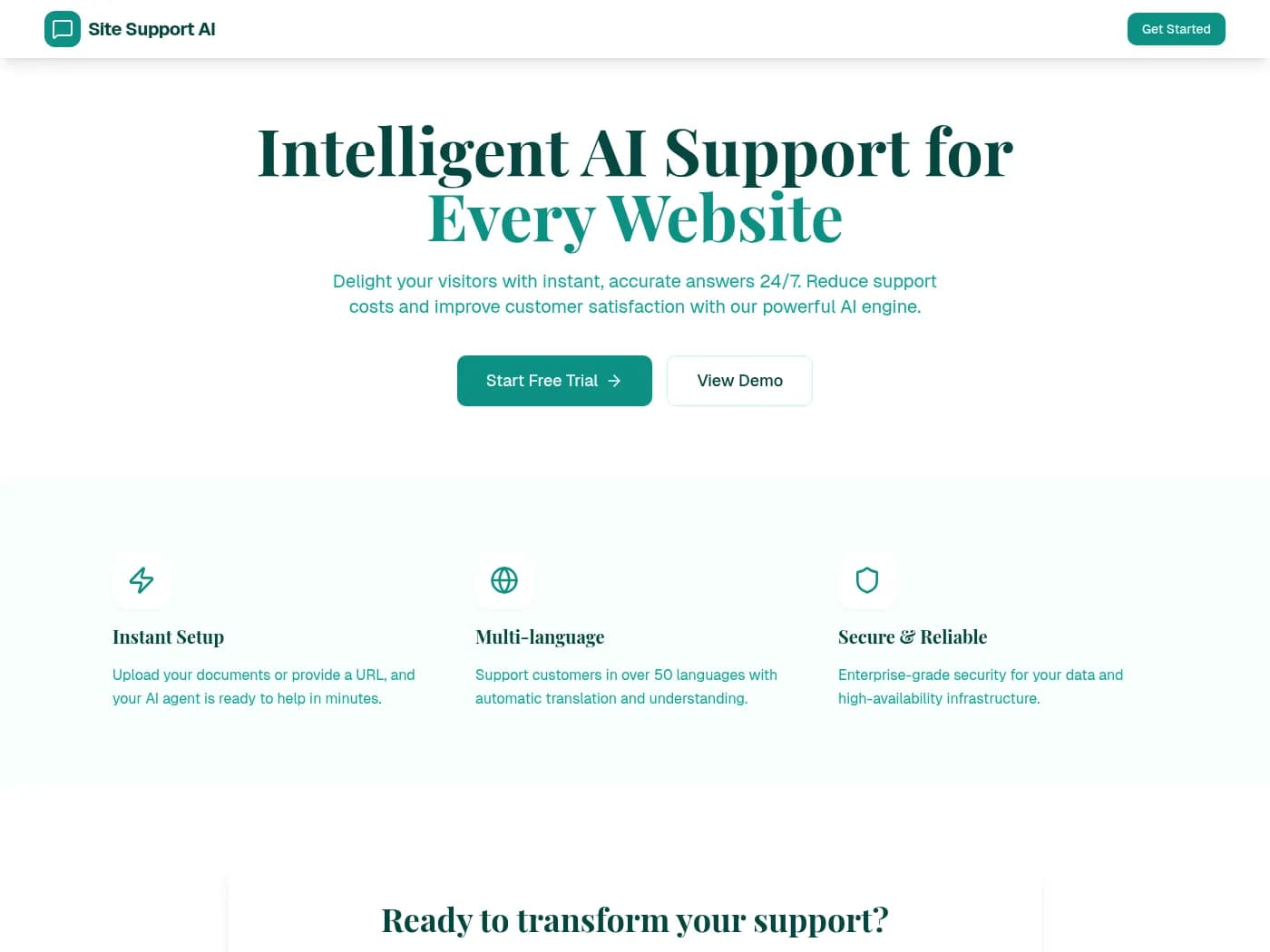 Site Support AI