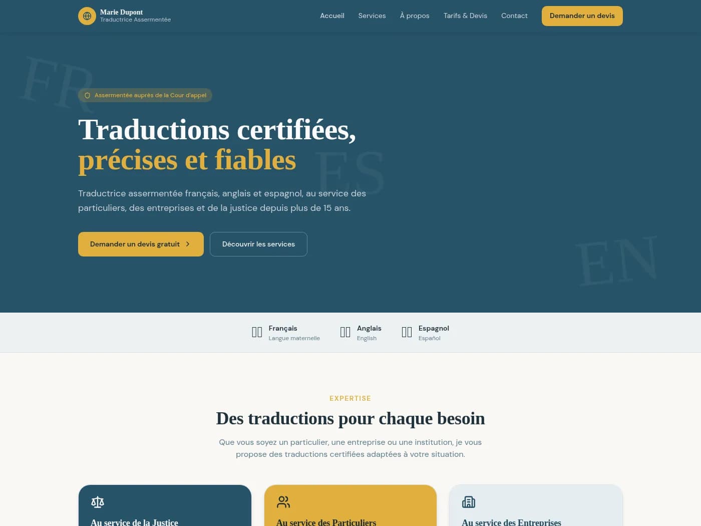 Traductrice Assermentée Site