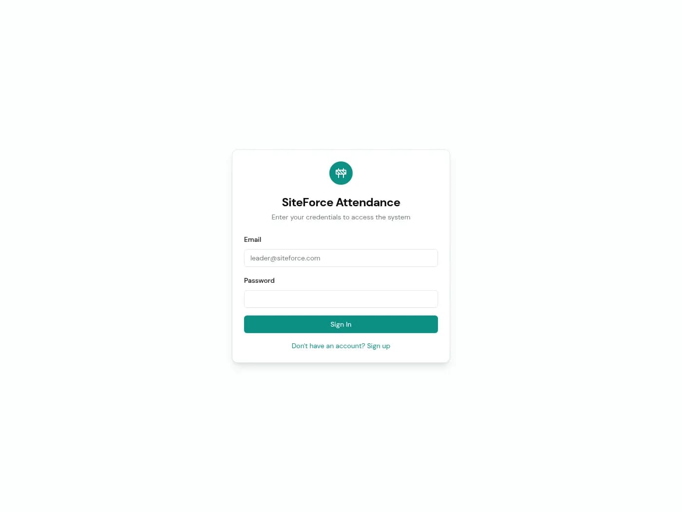 SiteForce Attendance