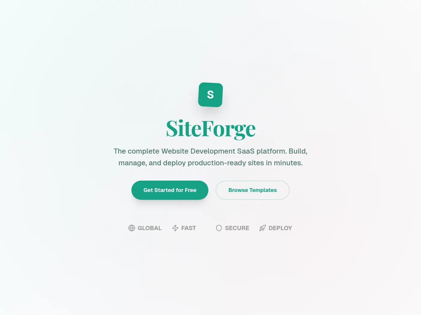 SiteForge SaaS Platform