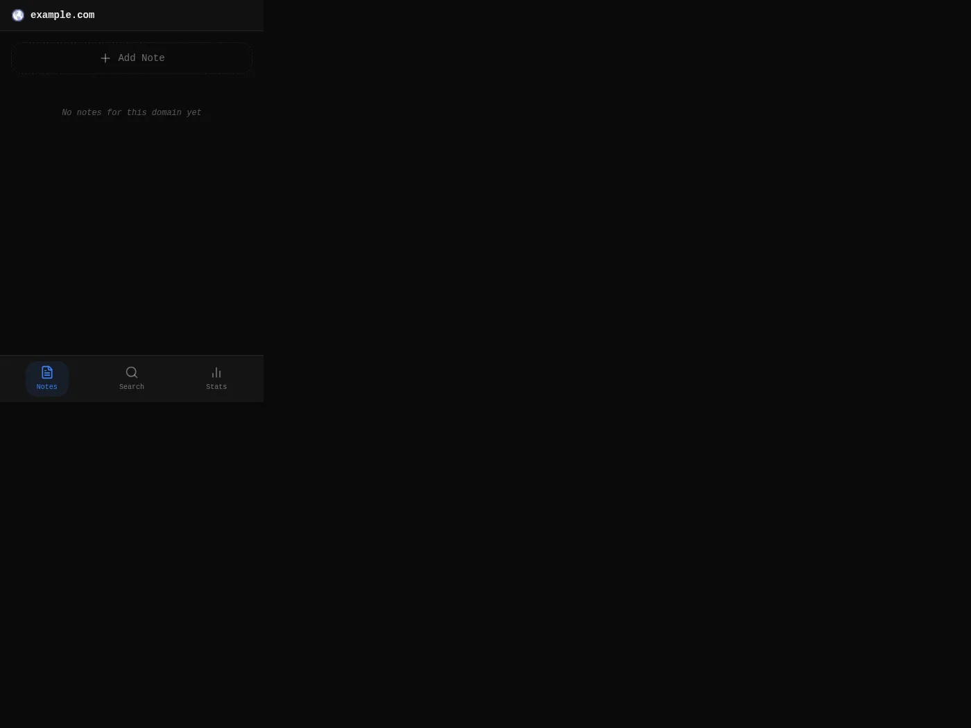 SiteNotes Extension