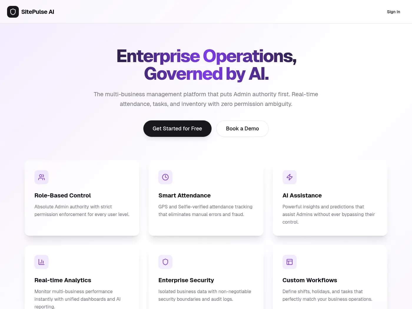 SitePulse AI Admin Core