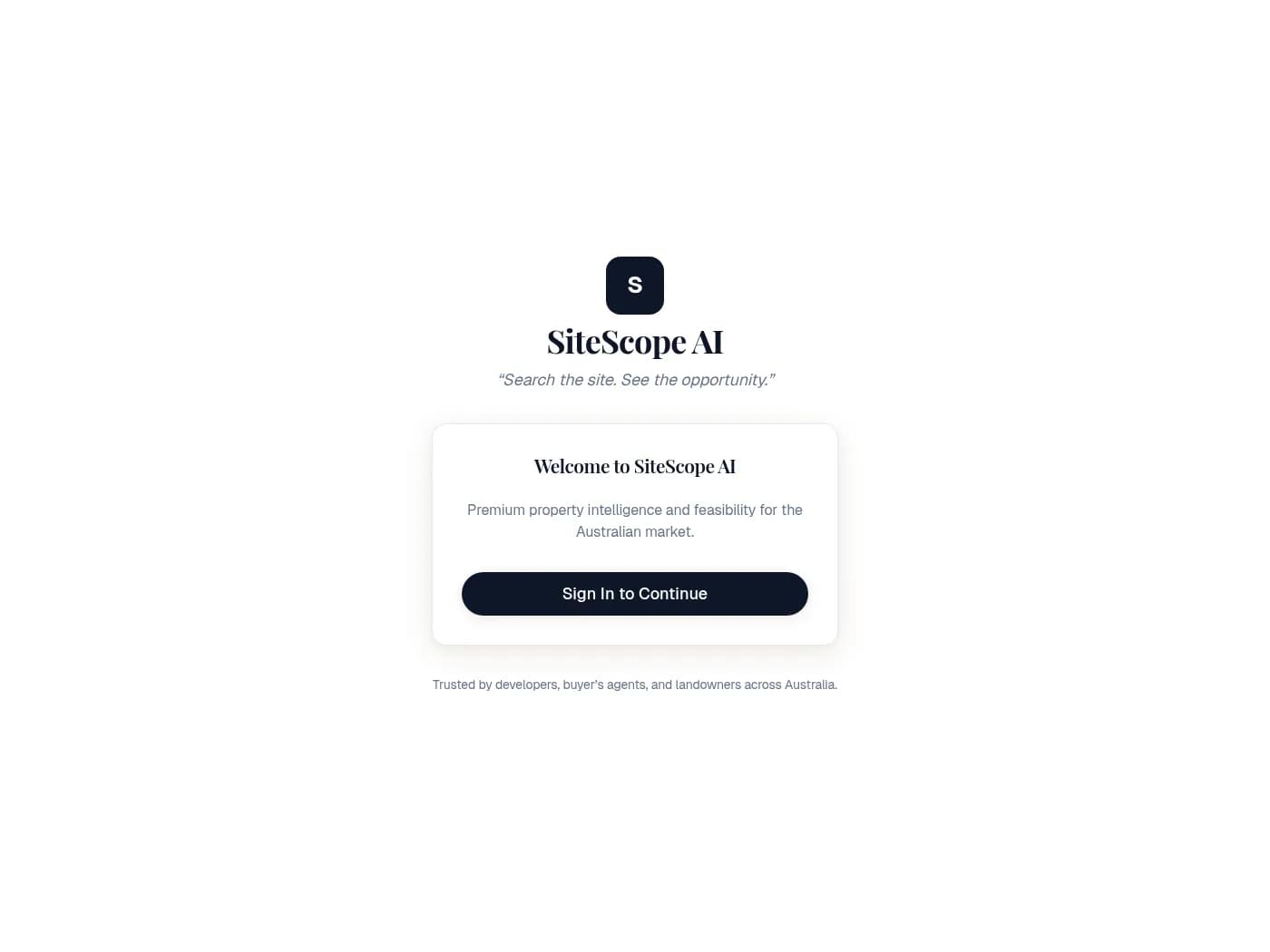 SiteScope AI Property Intelligence