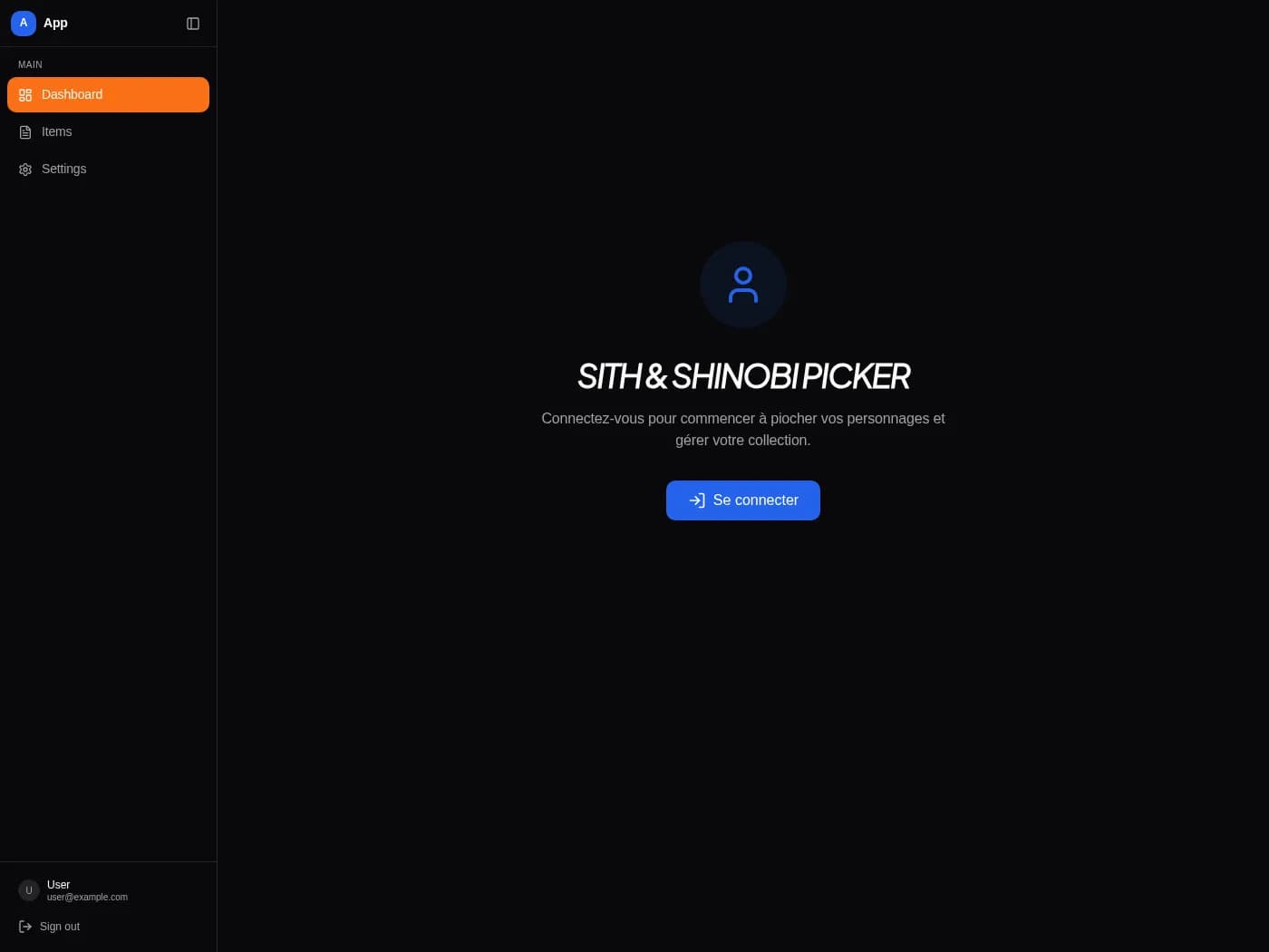 Sith Character Picker
