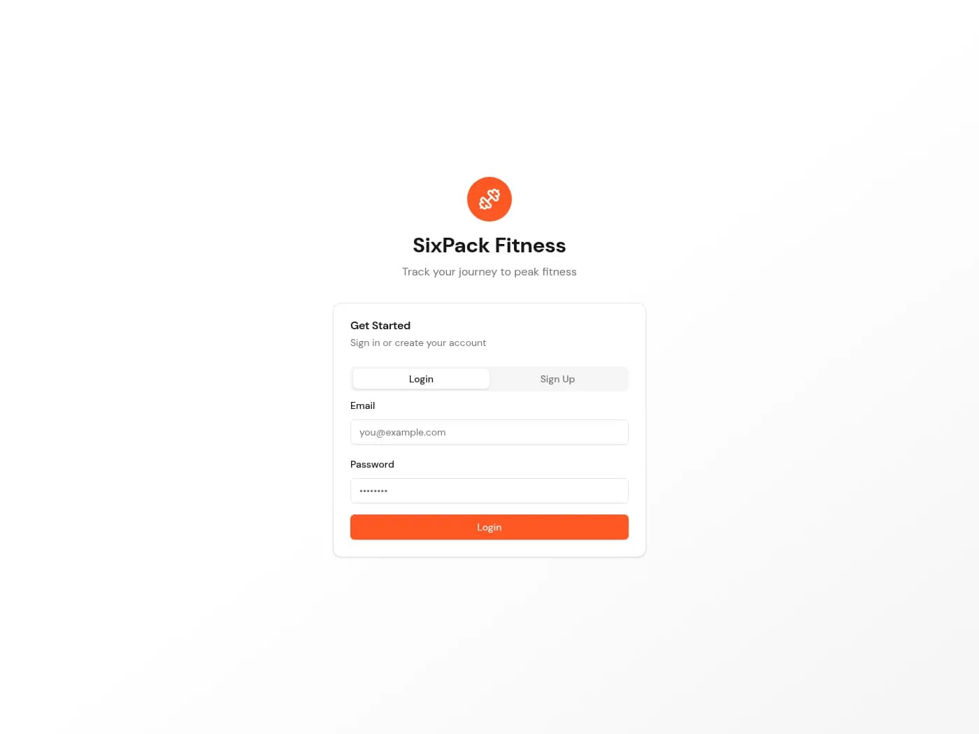 SixPack Fitness Tracker