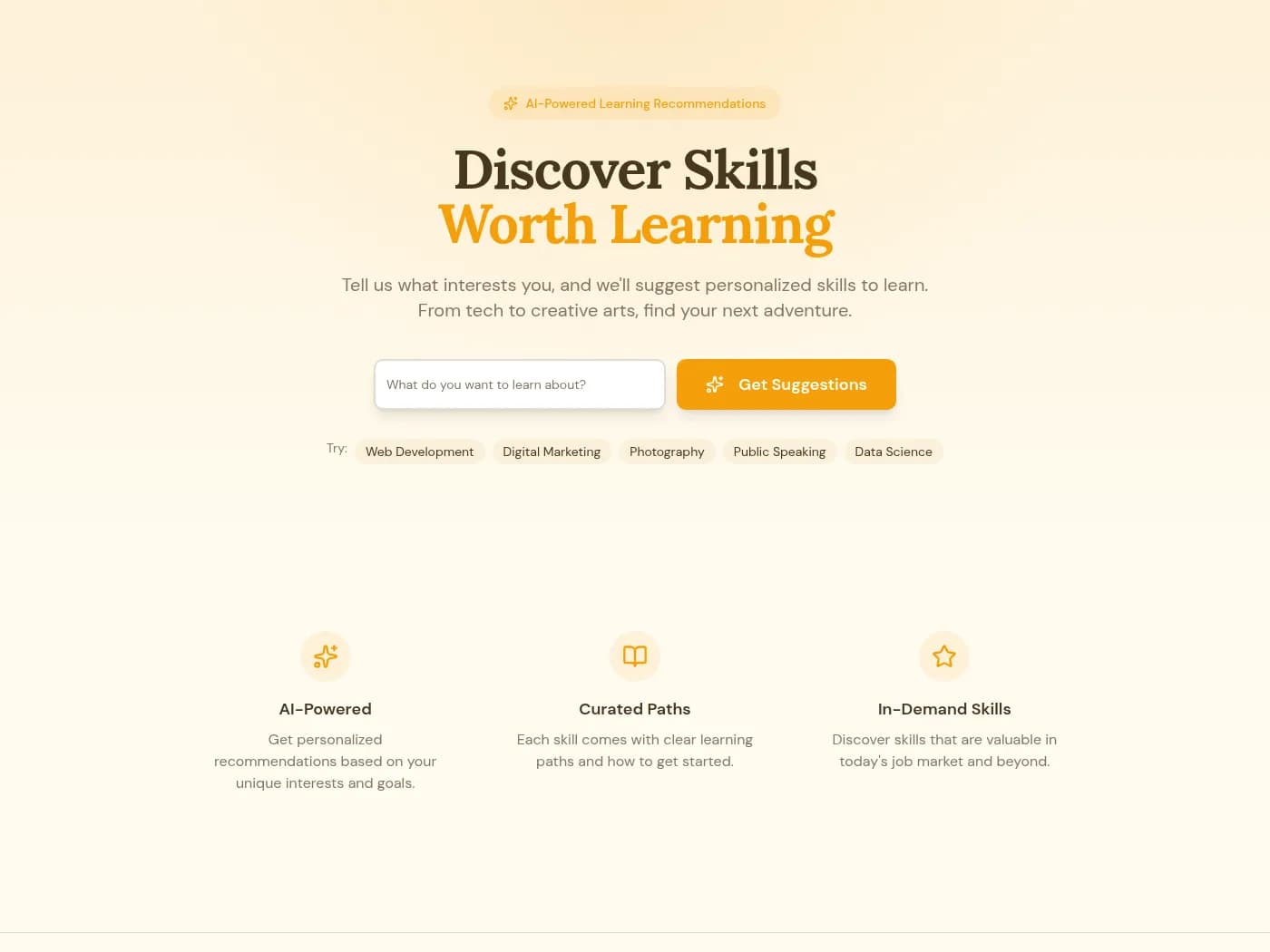 Skill Suggestion App