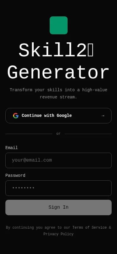Skill2₹ Generator