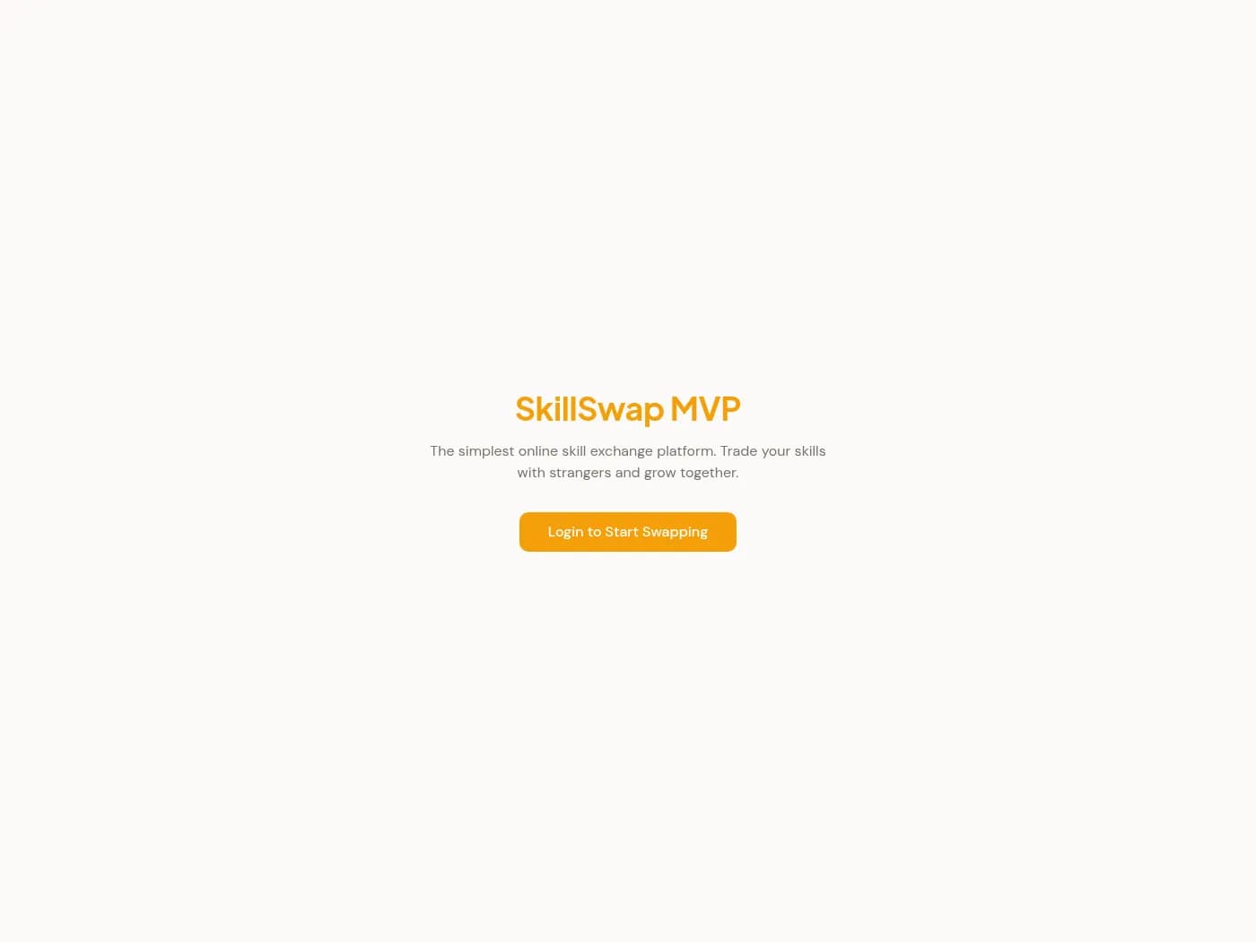 SkillSwap MVP