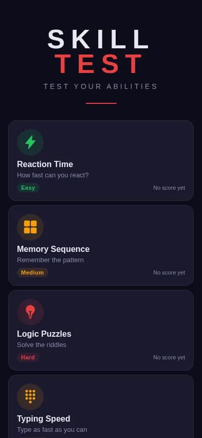 SkillTest Playground