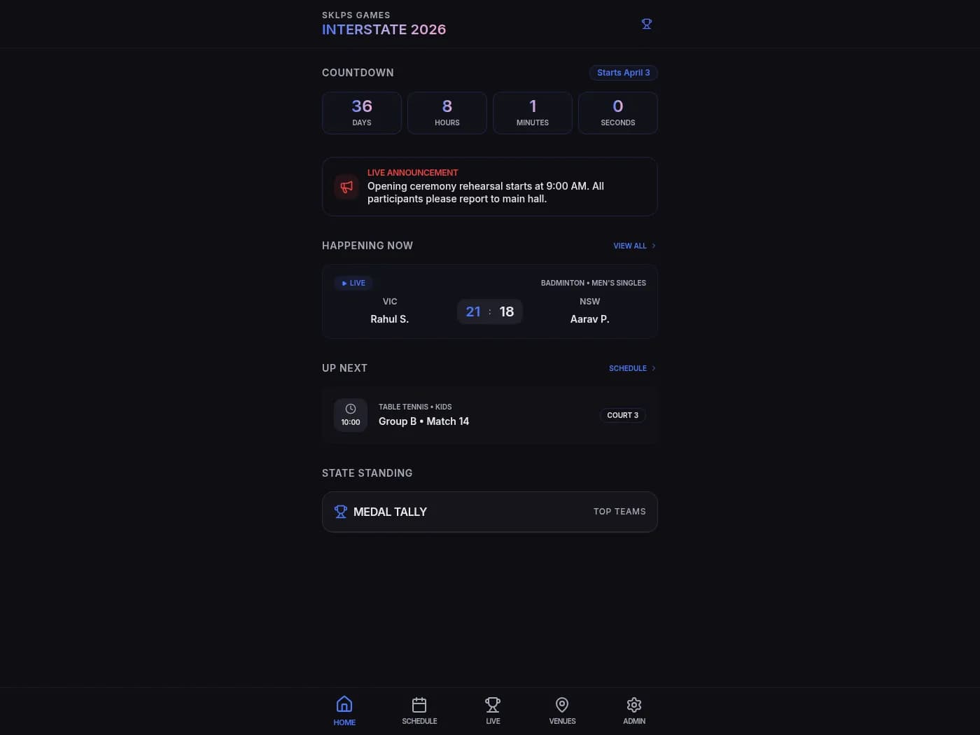SKLPS Games Live Hub