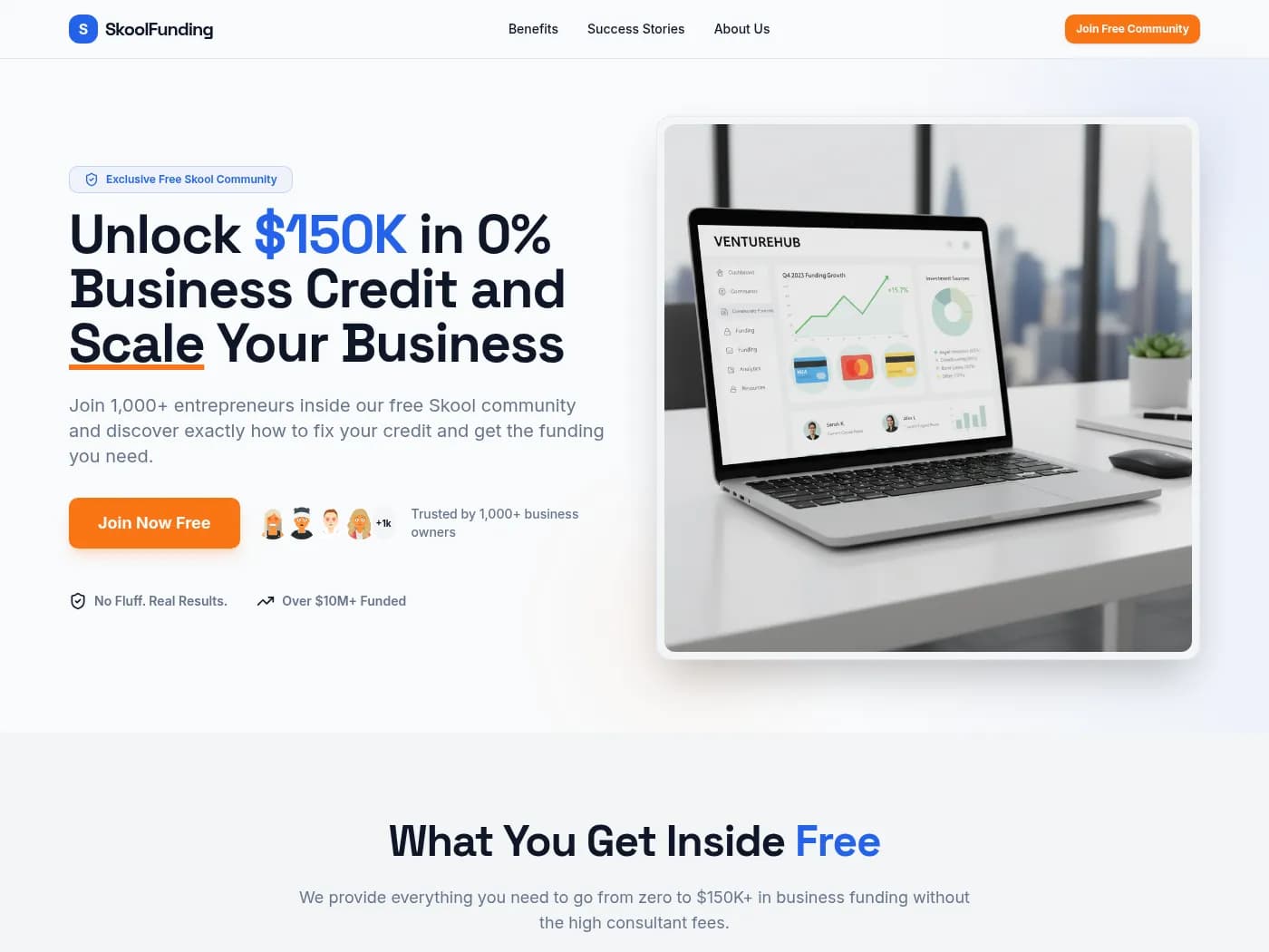 Skool Funding Landing Page