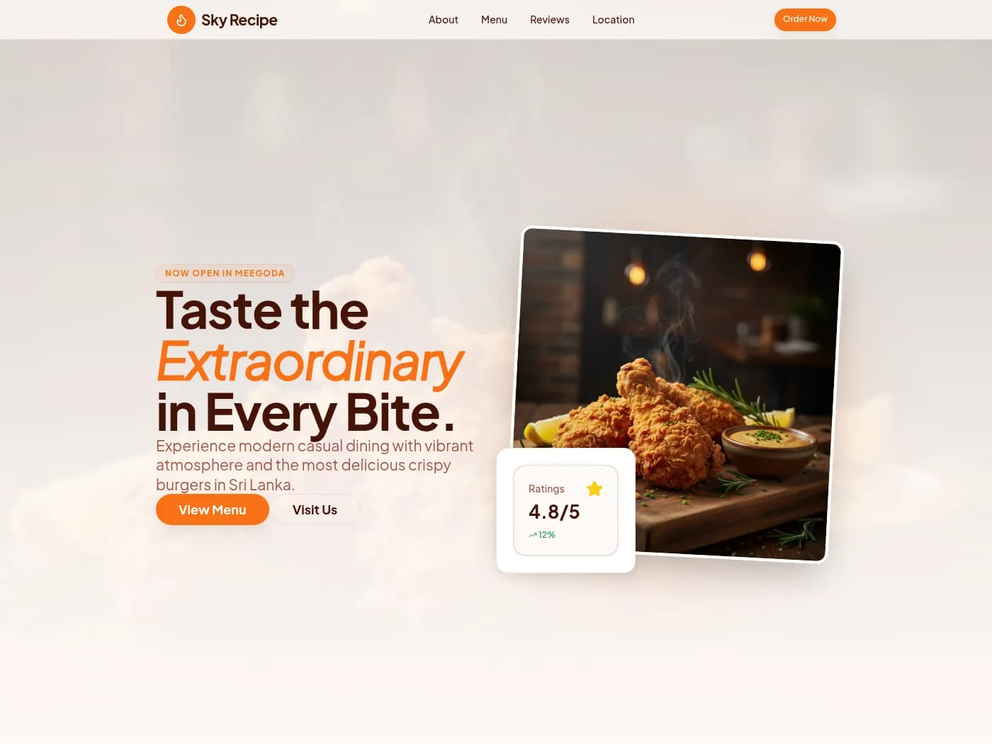 Sky Recipe Website
