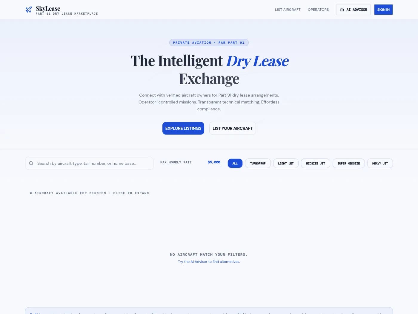 SkyLease AI Exchange