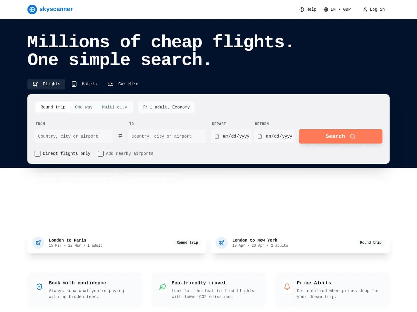Skyscanner Clone