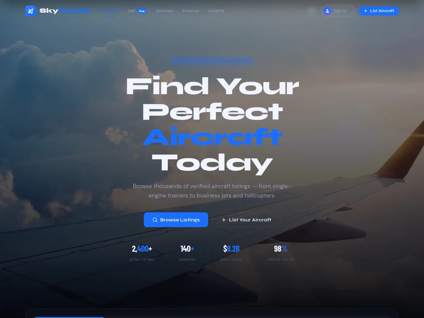 SkyTrade HTML Replica