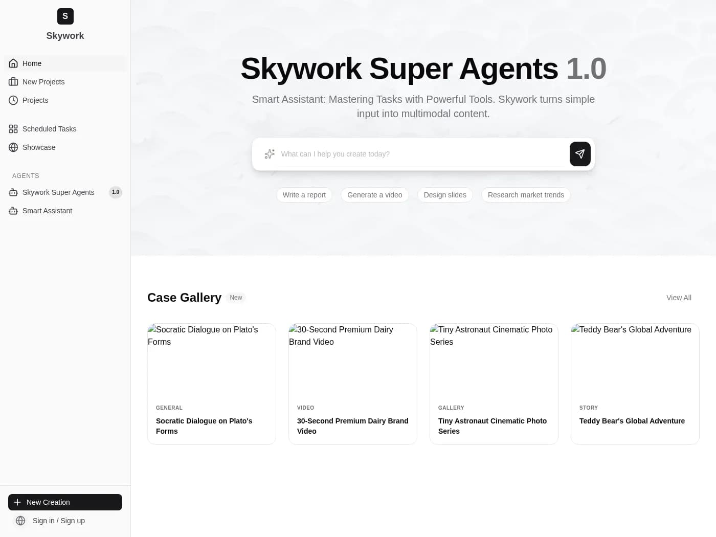 Skywork AI Clone