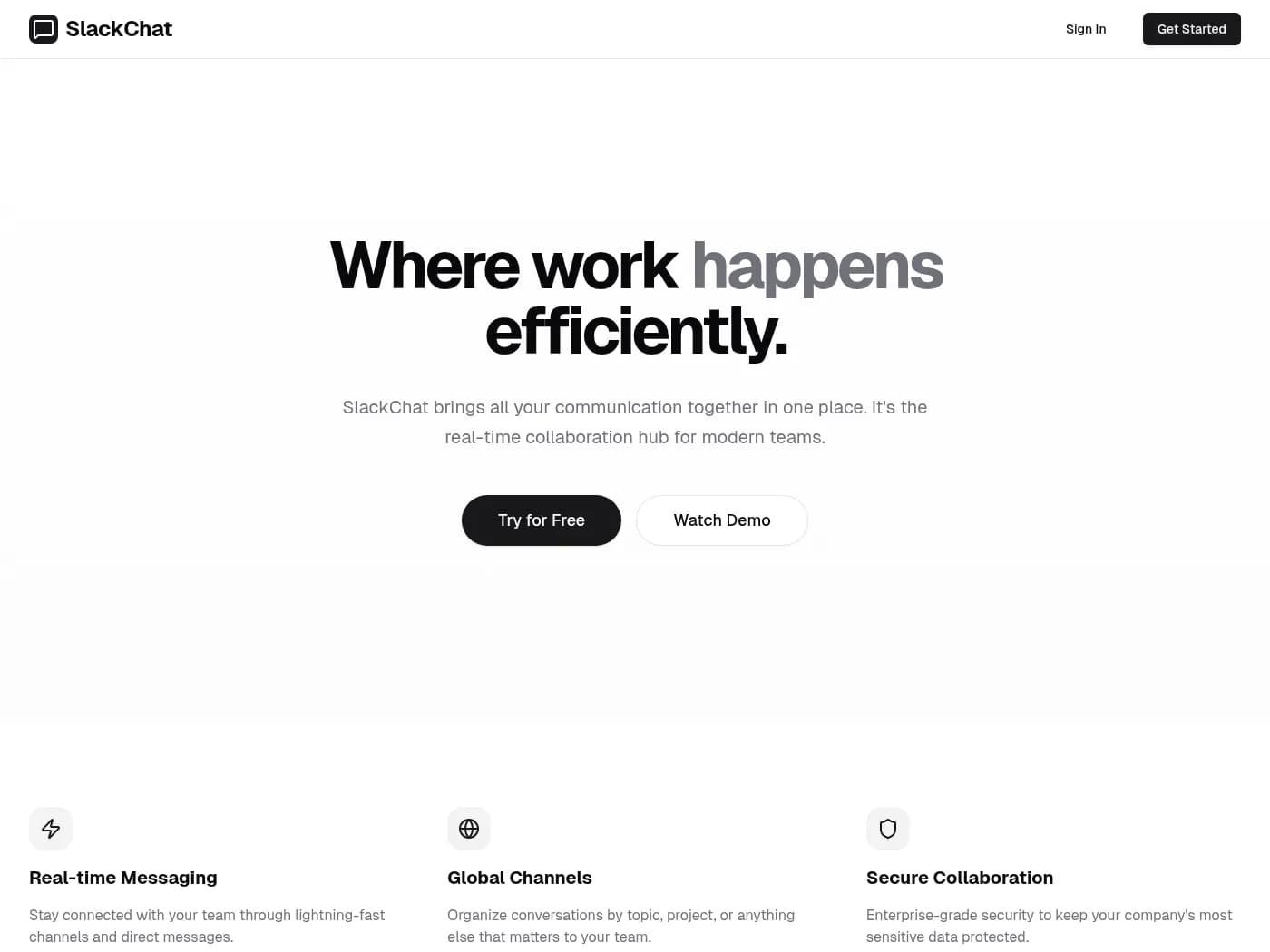 SlackChat Clone