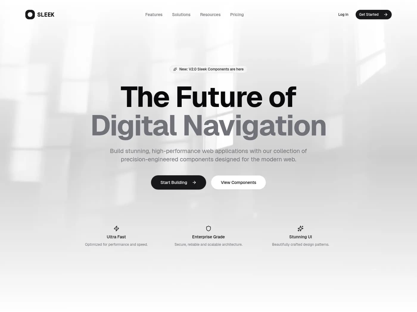 Sleek Navbar Component