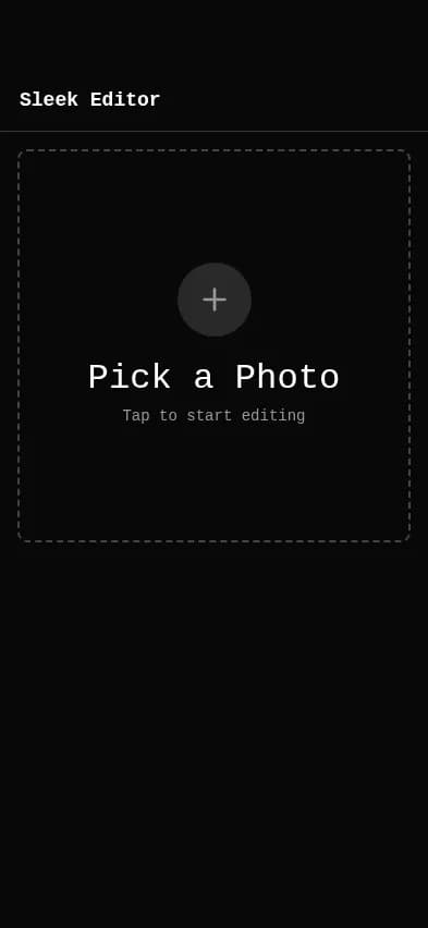Sleek Photo Editor
