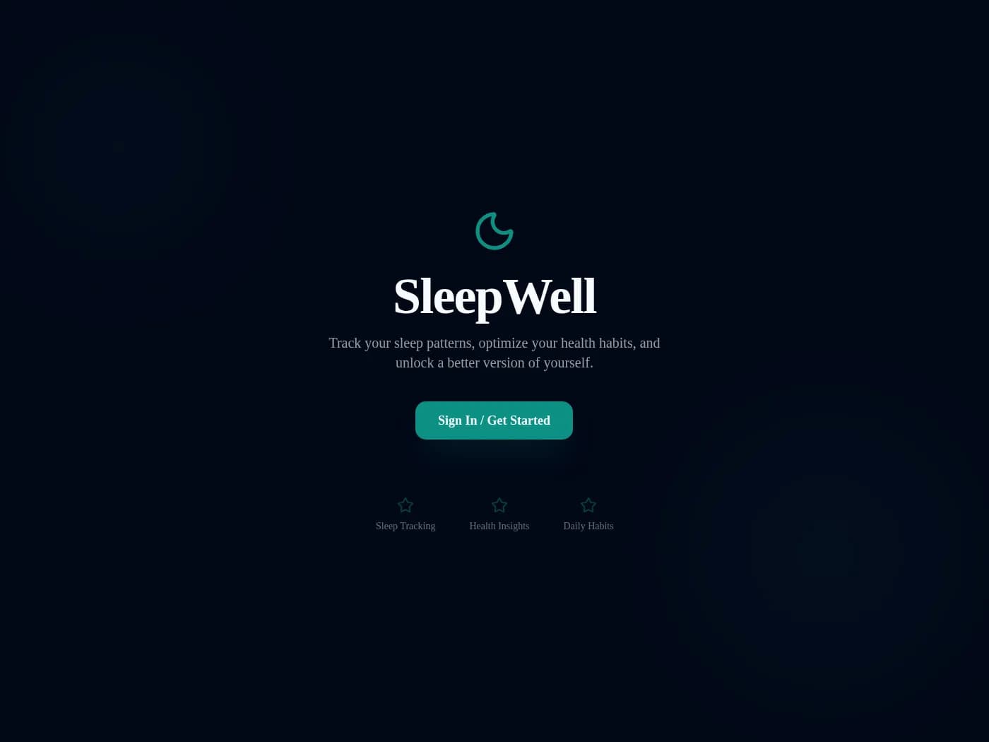 SleepWell Health Tracker
