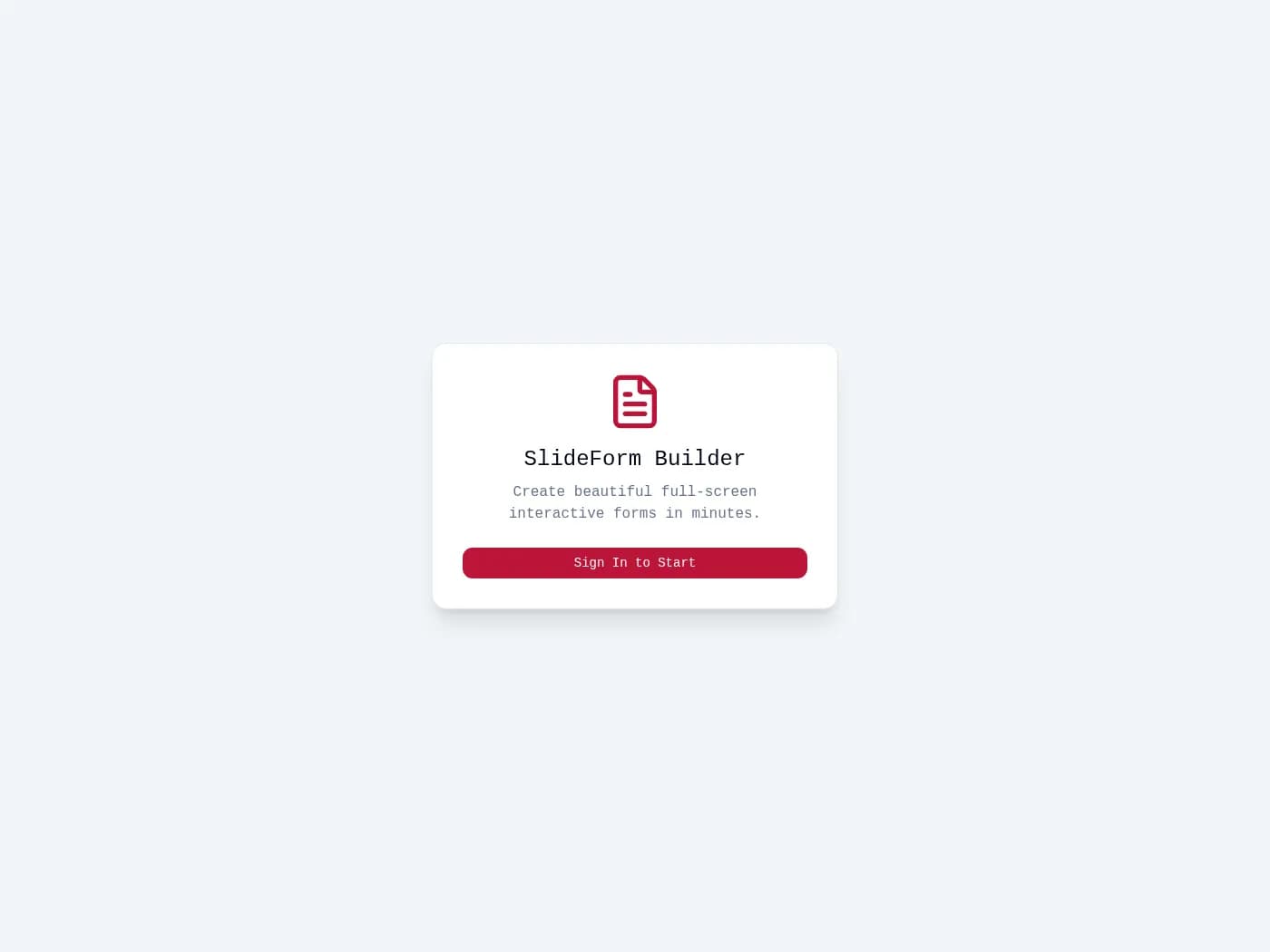 SlideForm Builder